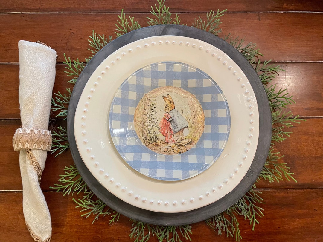 Beatrix Potter Plaid Dessert Plate Set of Four - Etsy