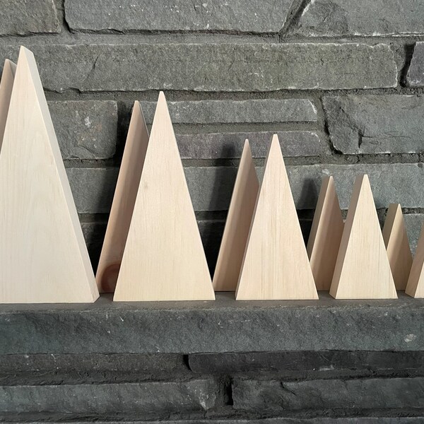 Wood Triangle Trees - Etsy