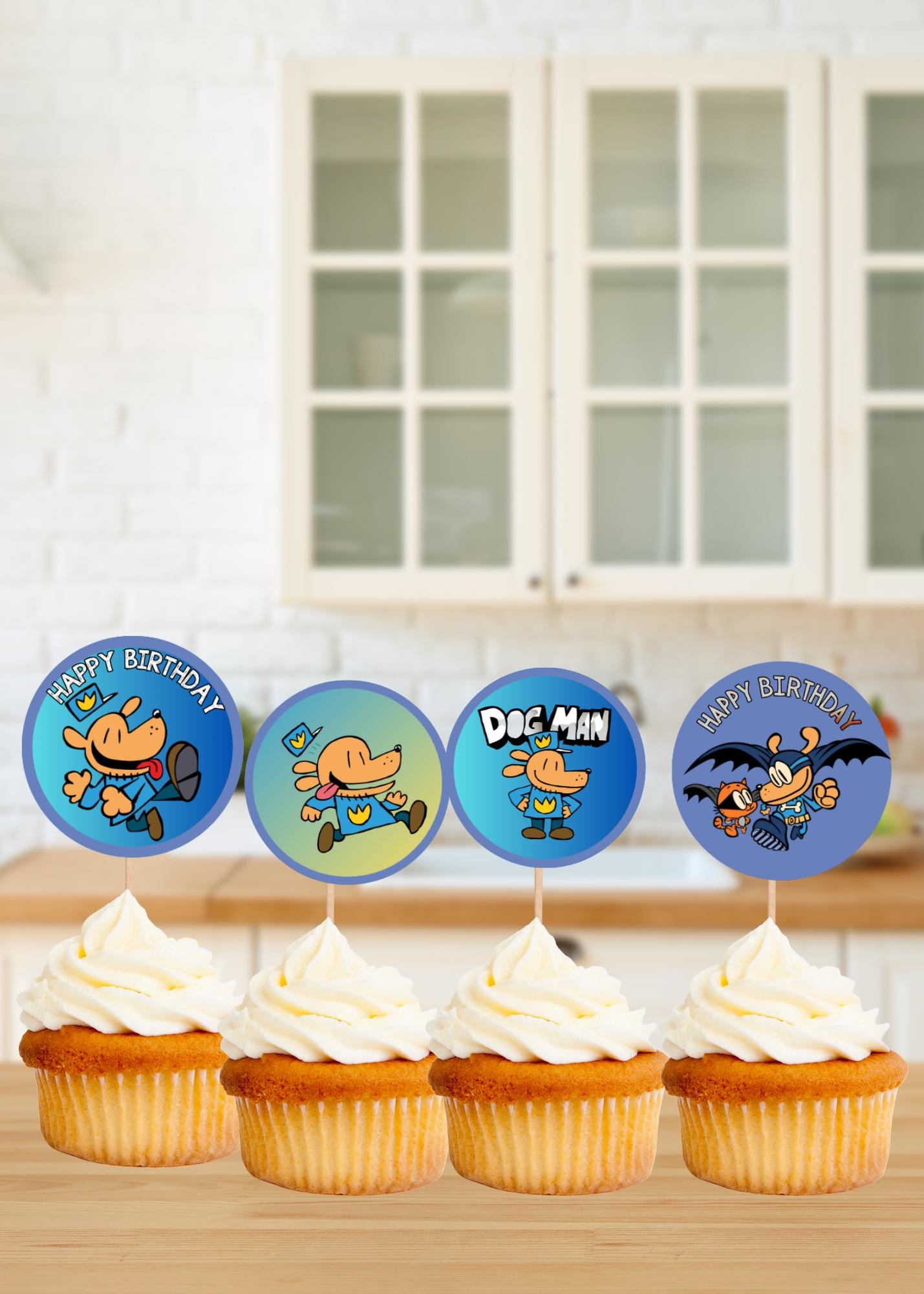DOGMAN Cupcake Toppers - Etsy