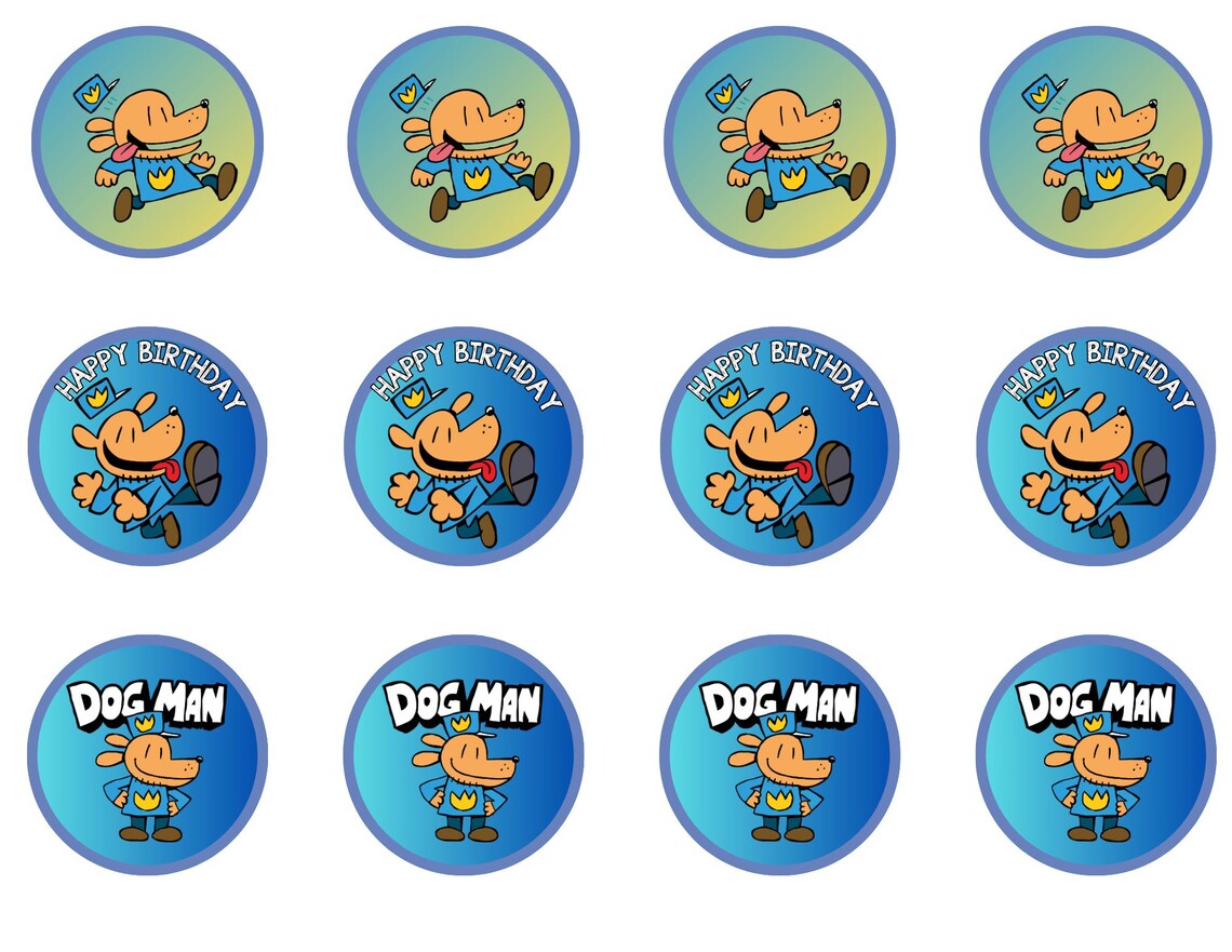 DOGMAN Cupcake Toppers - Etsy