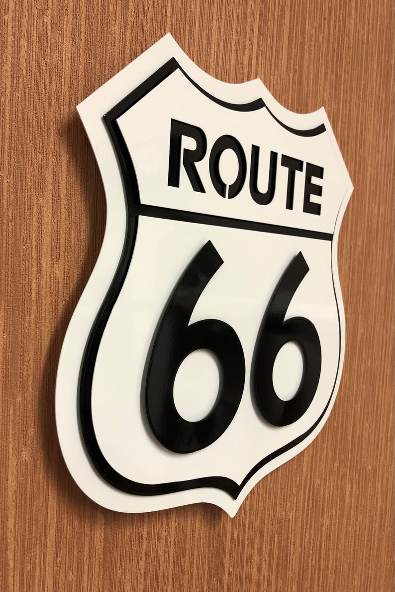 Route 66 Metal Wall Sign 3d Layered Metal Historic Route | Etsy