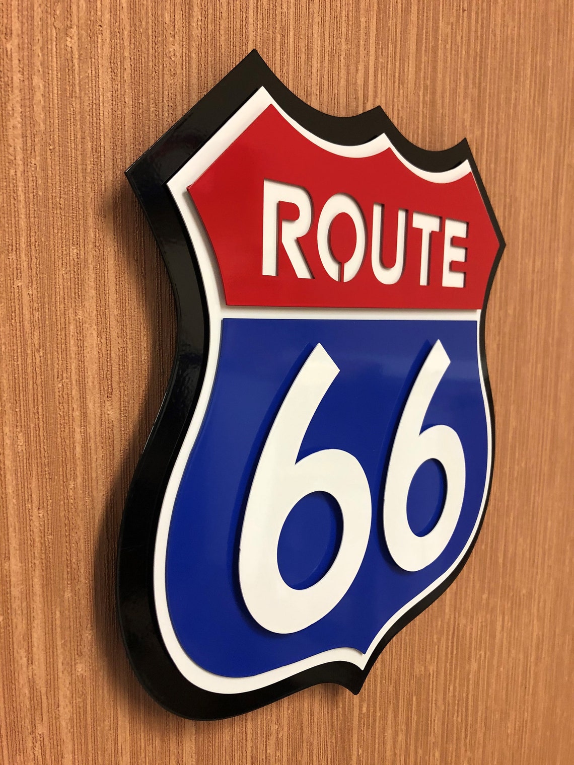 Route 66 Metal Wall Sign 3d Layered Metal Historic Route | Etsy