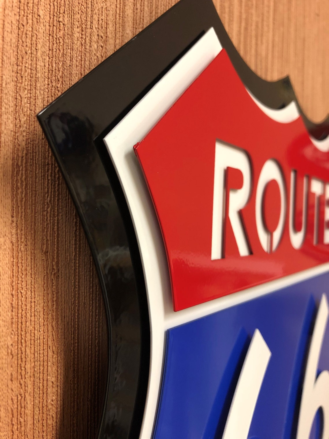 Route 66 Metal Wall Sign 3d Layered Metal Historic Route | Etsy