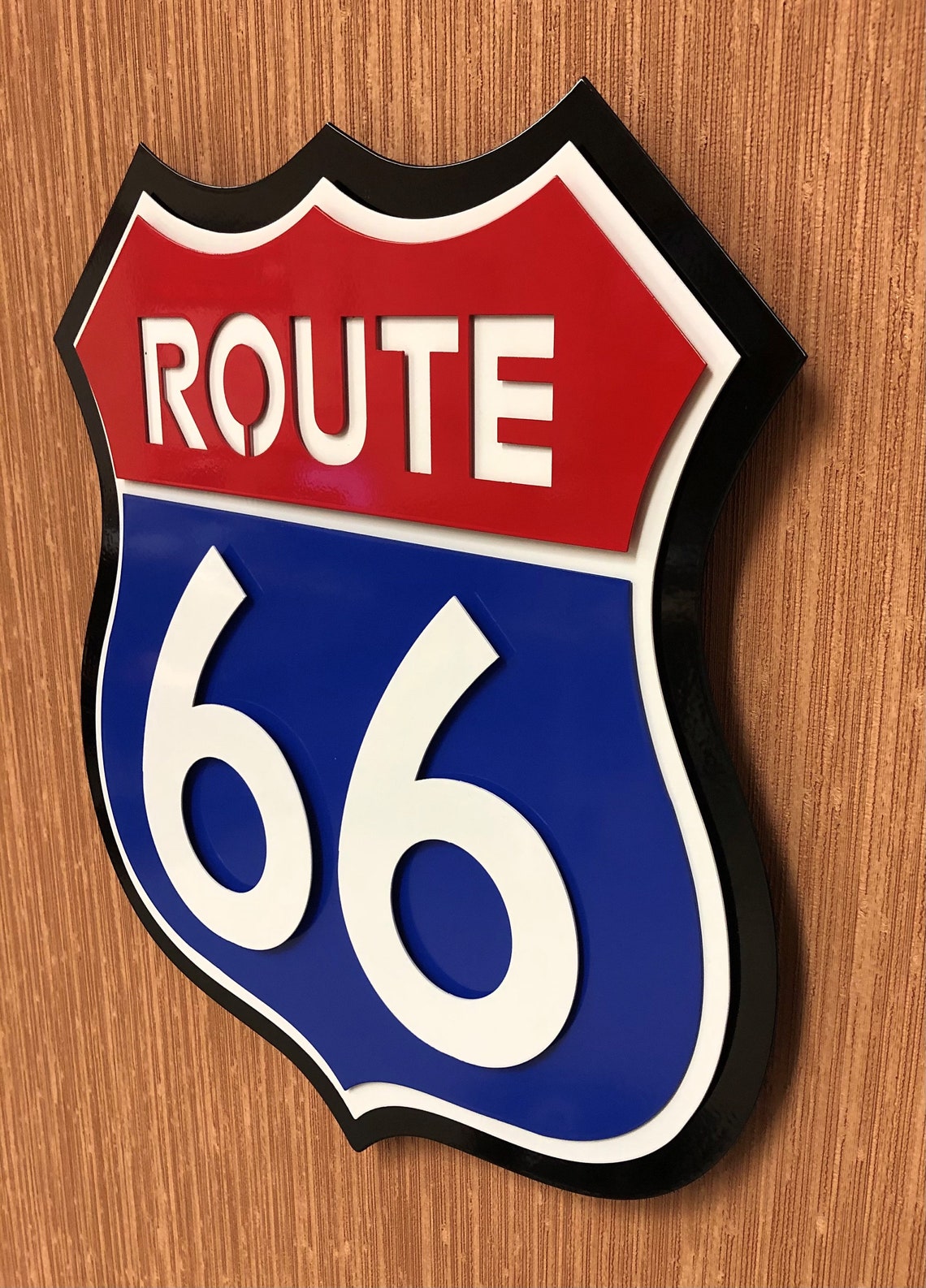 Route 66 Metal Wall Sign 3d Layered Metal Historic Route - Etsy