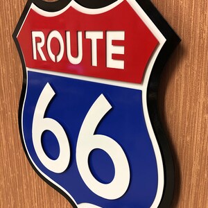 Route 66 Metal Wall Sign - 3d Layered Metal - Historic Route 66 - Hot ...