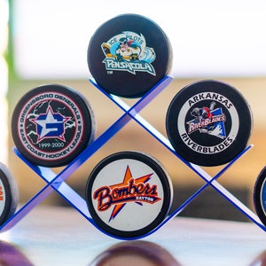 Hockey Puck Display - 6 Puck Holder, Made in USA, Autographed Puck ...