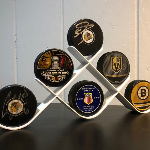 Hockey Puck Display 6 Puck Holder Made in USA Autographed - Etsy