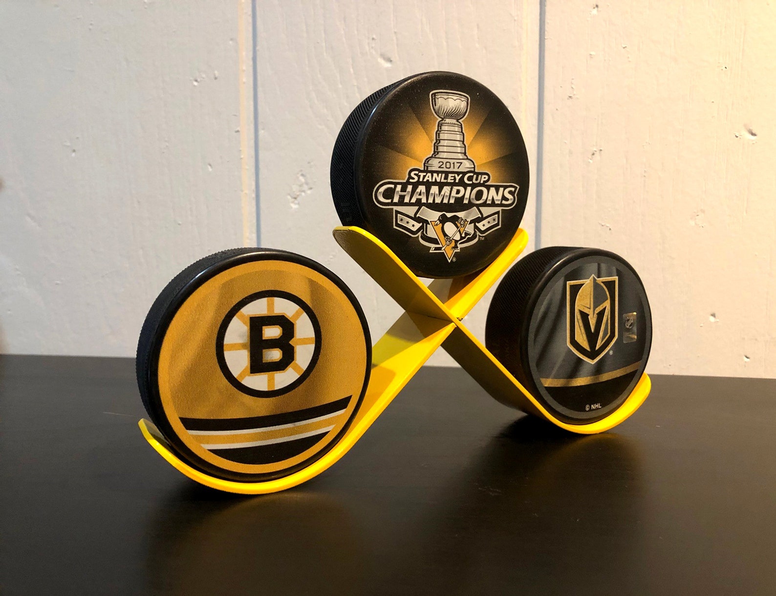 Hockey Puck Display / Holder Red - Made in USA - Trophy Case ...