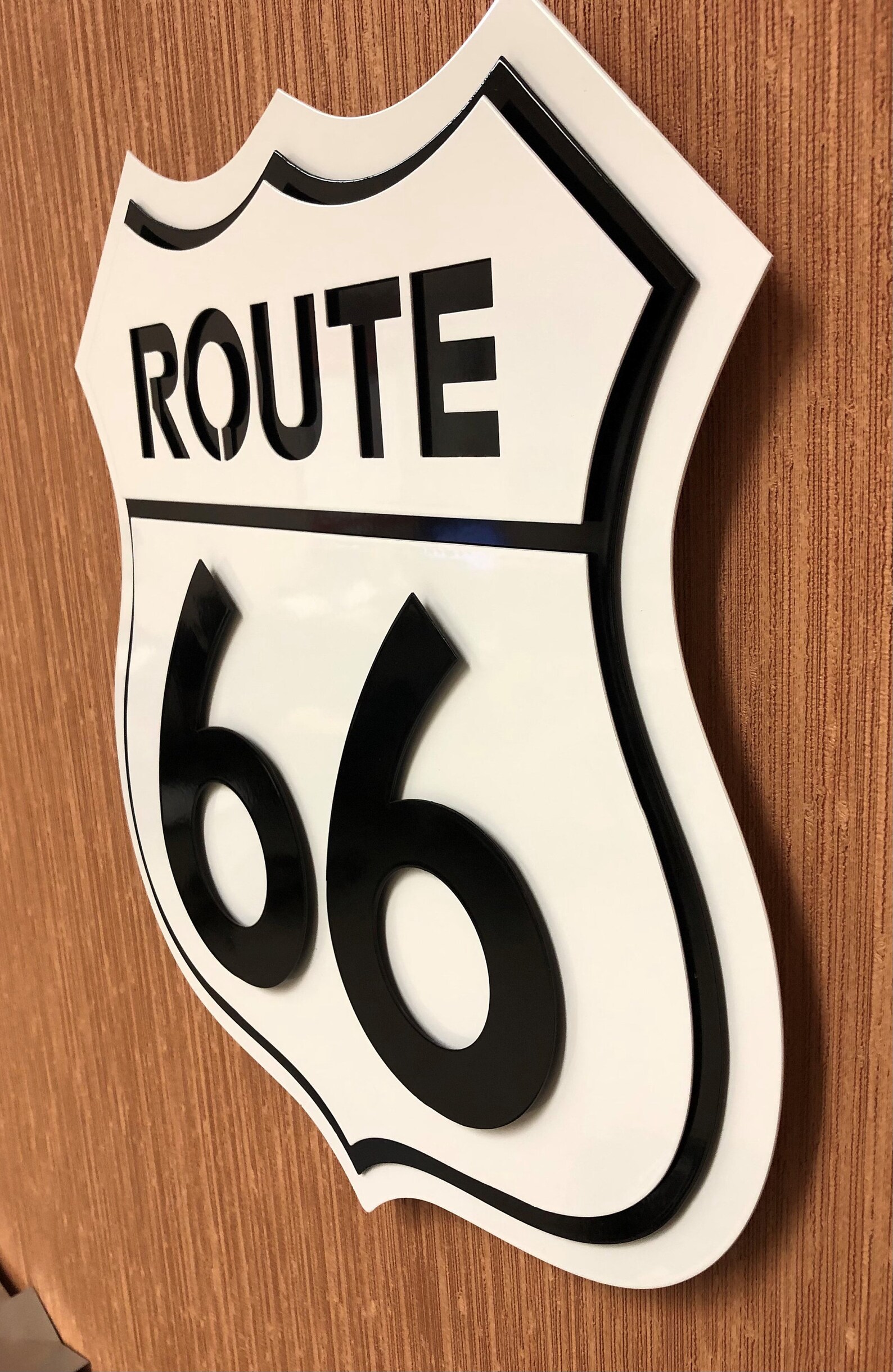 Route 66 Metal Wall Sign 3d Layered Metal Historic Route | Etsy