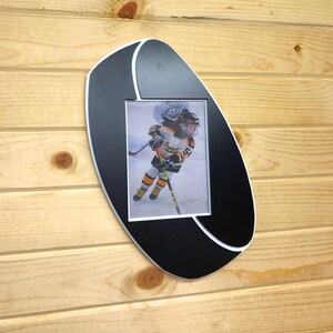 Hockey Puck Metal Photo Frame - Fits a 5x7 Photo - Hockey Player ...