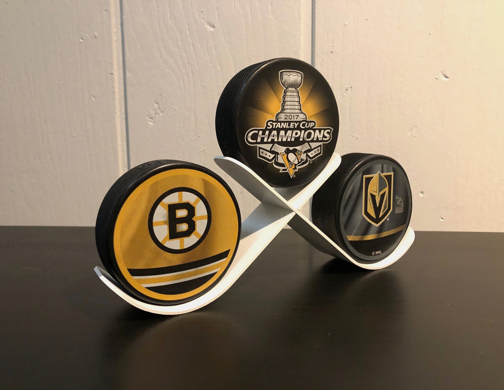Hockey Puck Display / Holder Red - Made in USA - Trophy Case ...