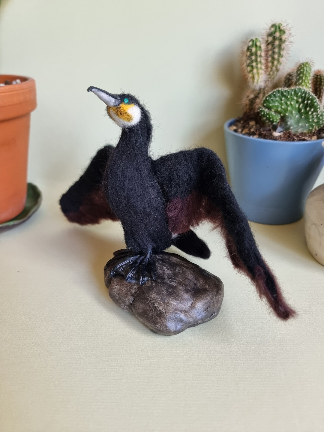 Cormorant Sculpture Sea Theme Wetland Birds Bird Sculpture - Etsy