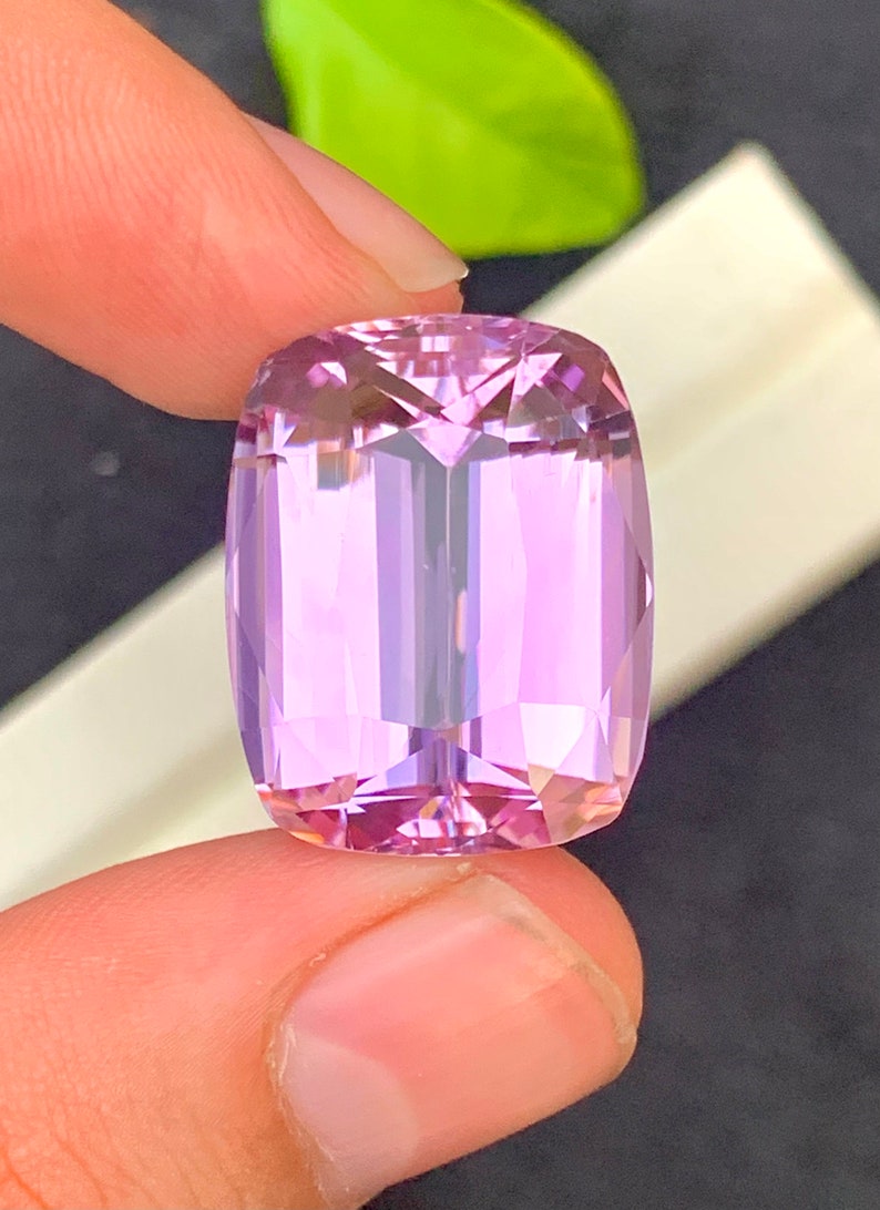 Majestic Hot Pink Natural Kunzite Gemstone, Perfect Cushion Cut Kunzite ...
