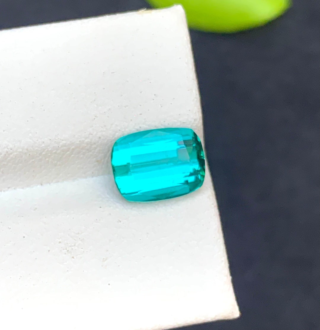 RESERVED, Rarest Pure Lagoon Color Tourmaline Gemstone, Natural Neon ...