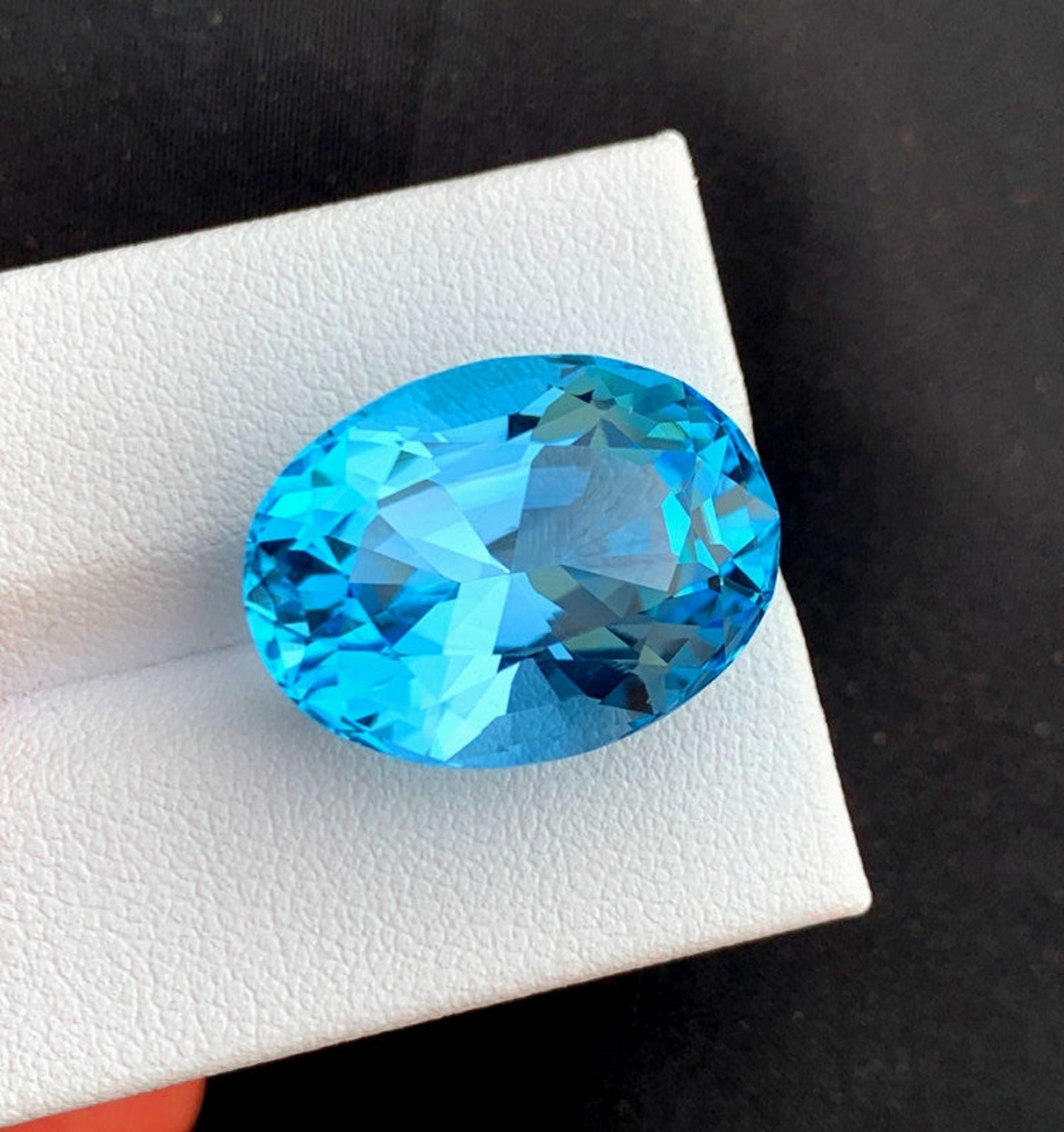 Topaz , Beautiful Fancy Cut Blue Topaz Loose Gemstone - 26.55 Carats ...