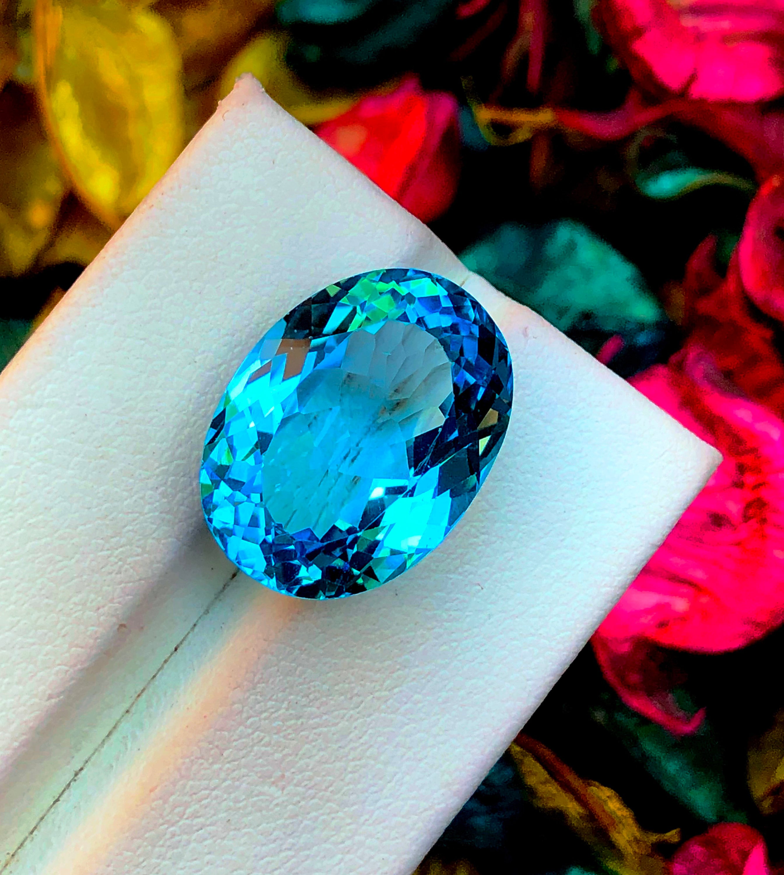 Topaz Gemstone , Natural Blue Topaz , Swiss Topaz Gemstone 19.10 Carats ...