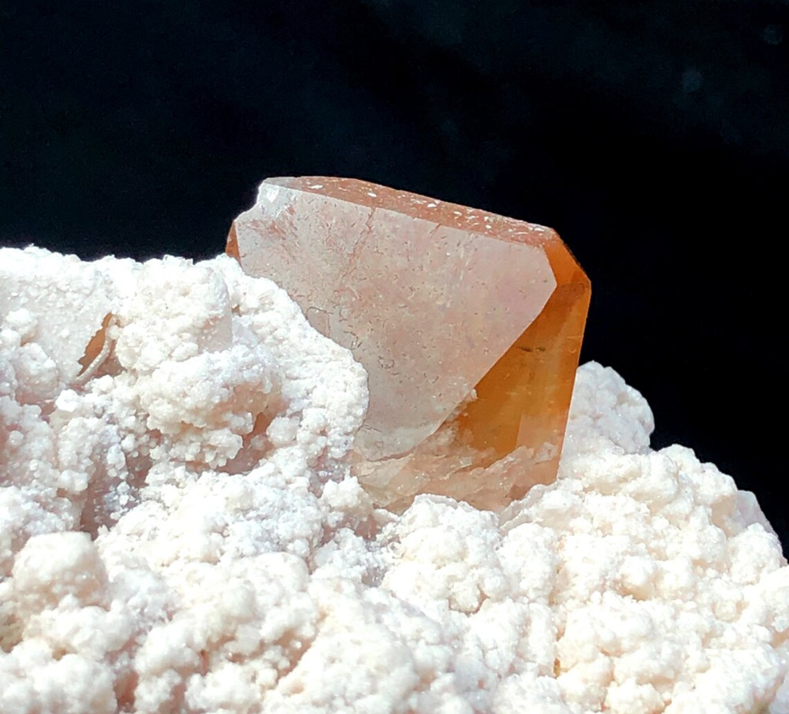 Topaz Natural Topaz Crystal on Albite & Feldspar Specimen - Etsy