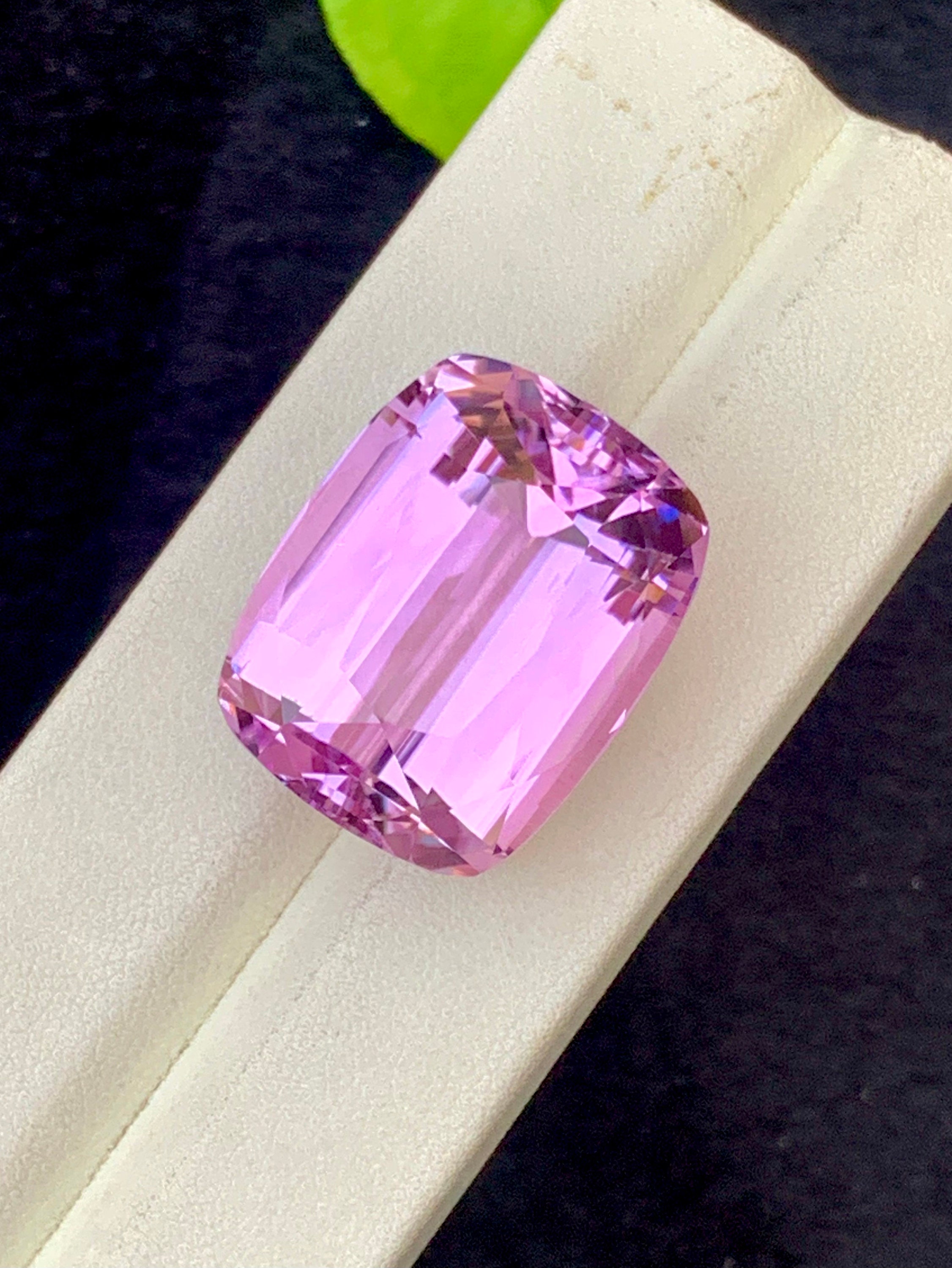 Majestic Hot Pink Natural Kunzite Gemstone, Perfect Cushion Cut Kunzite ...