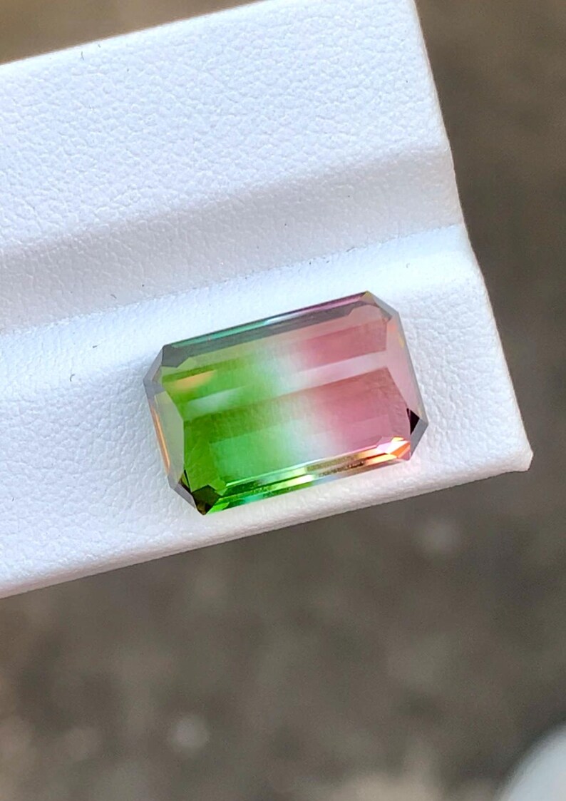 Exquisite Rarest Bi-color Tourmaline, Natural Flawless Watermelon ...