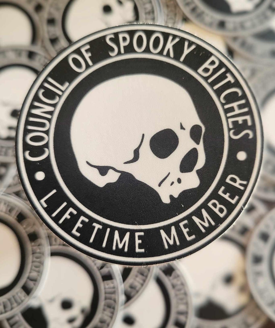 Council of Spooky Bitches Vinyl Sticker - Emo Goth Badge (2.5") - Etsy
