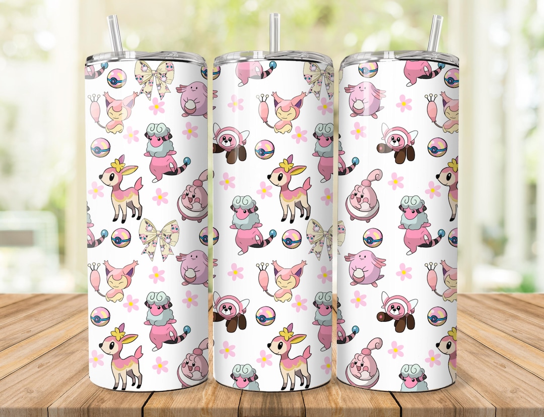 Pink Poke Tumbler Wrap Digital Download PNG, Poke Ball, Cushion Cover ...