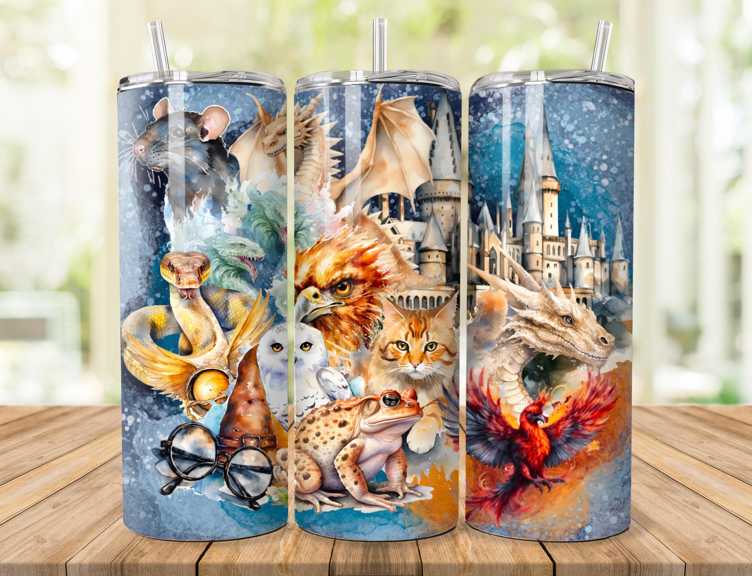 Magic Animal Tumbler Wrap PNG Sublimation, Colourful, Magic School ...