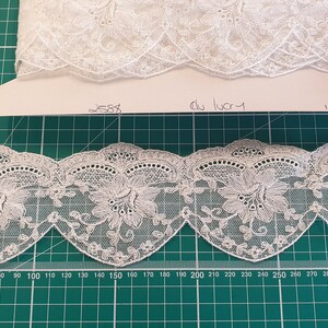 Re Embroidered Old White Double Edge Nottingham Lace Trim - Etsy