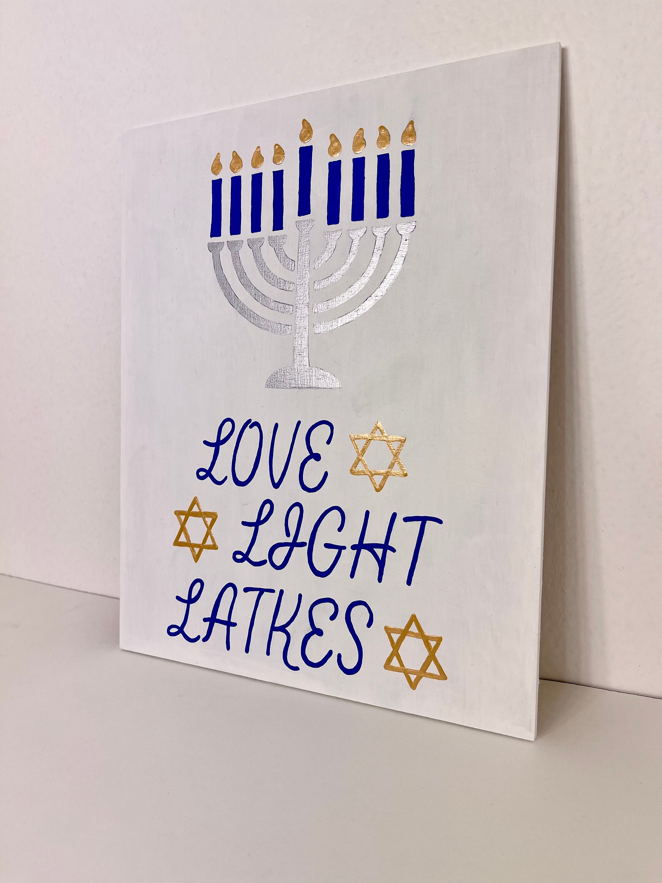 Love Light Latkes Wood Sign - Etsy