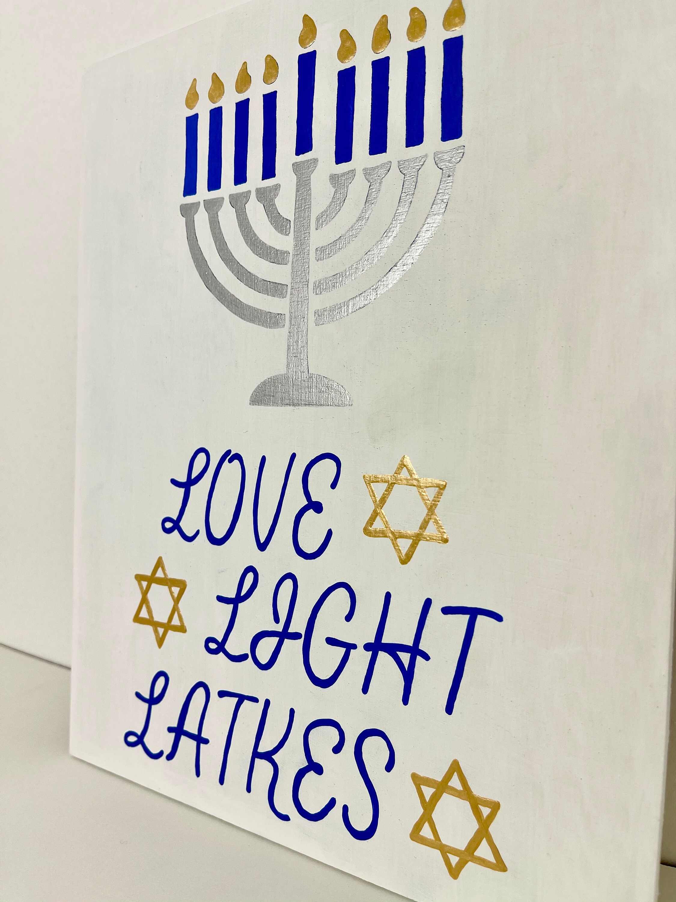 Love Light Latkes Wood Sign - Etsy