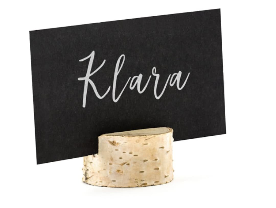 12 Pcs Wooden Trunk Place Card Holder Wooden Tree Trunk Card Holder ...