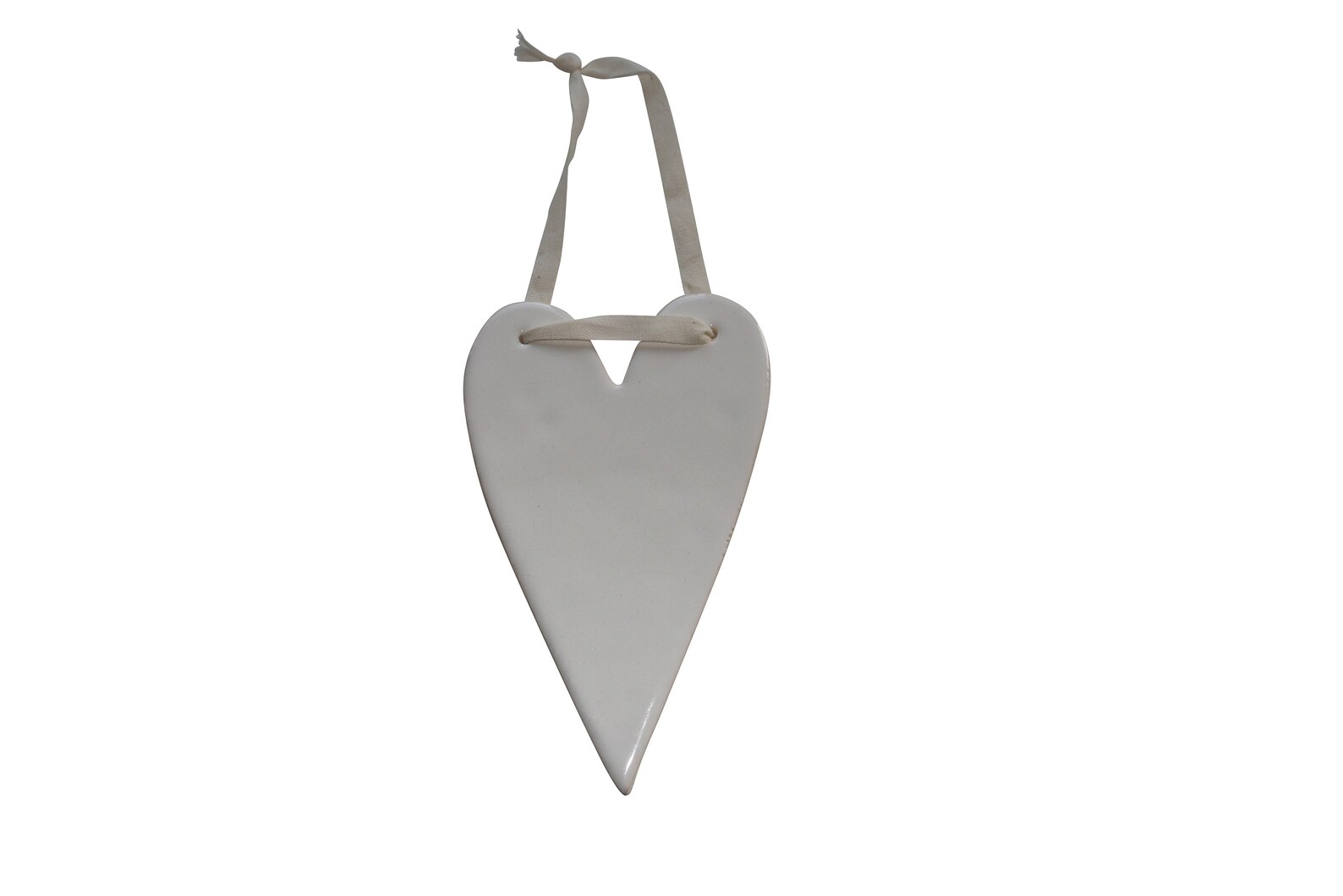 Heart Large White Porcelain 18 X 12 Cm Personalizable Decorative Heart ...