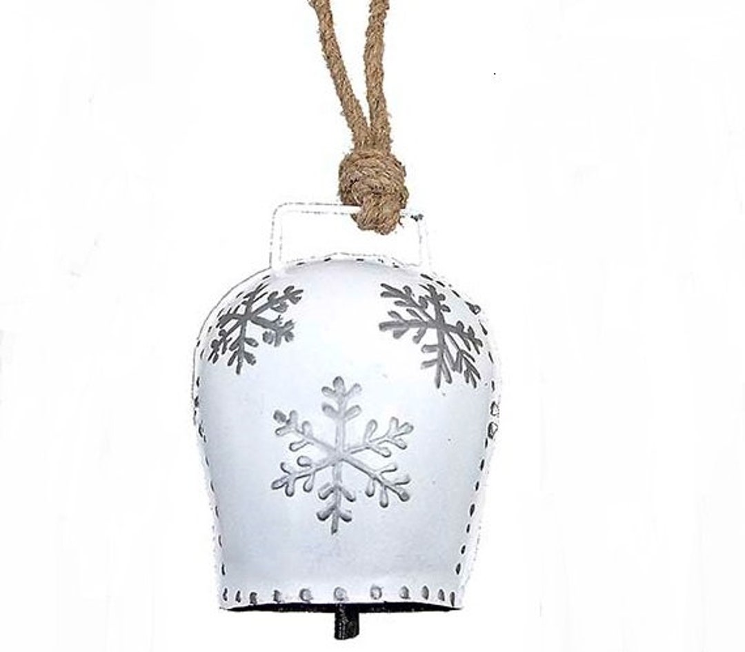 Pack of 3 Metal Bells 13 Cm Christmas Decoration Metal Bells With ...