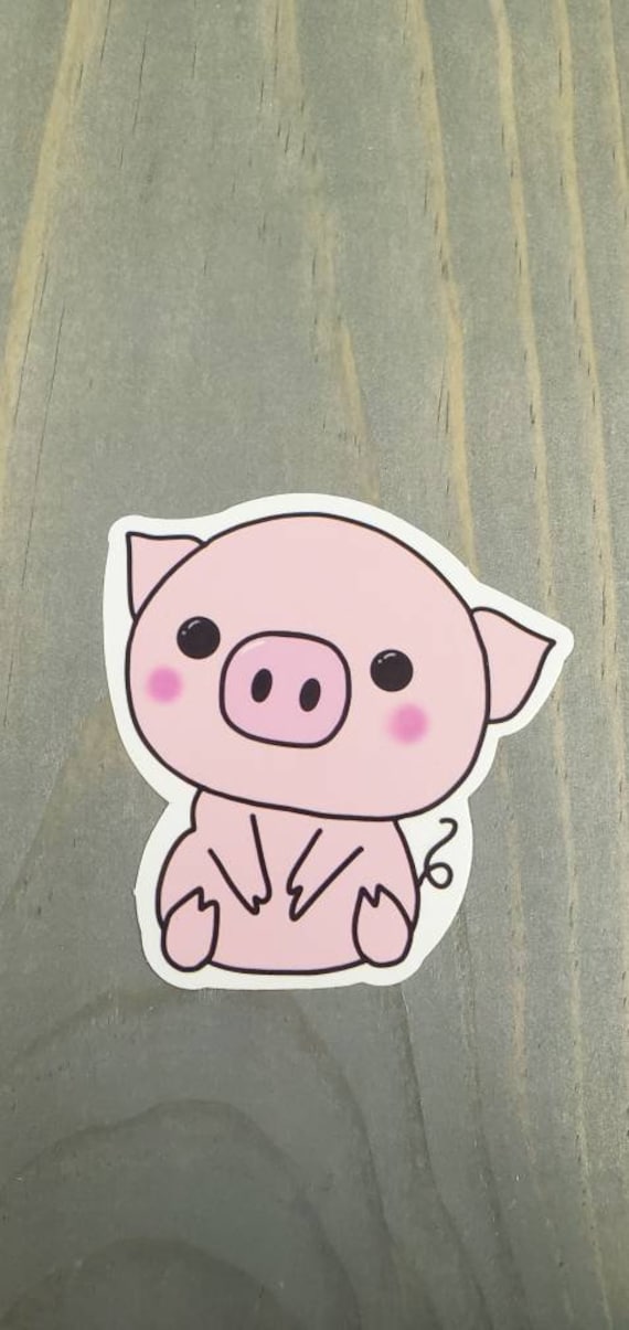 Stickers Animated Cute Pig Aesthetic Cartoon Girl | Etsy