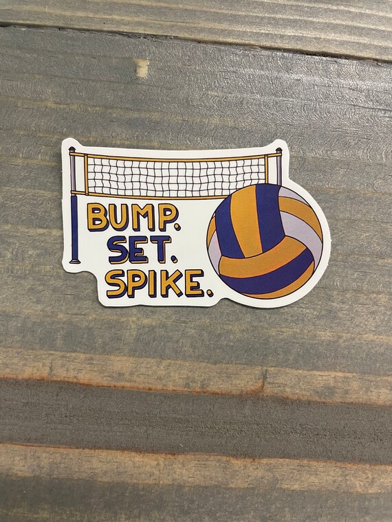 Sticker Volleyball Sticker Bump Set Spike Sticker Sports | Etsy