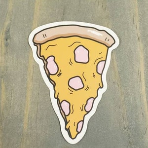Stickers Slice of Pizza Aesthetic Cartoon Girl - Etsy