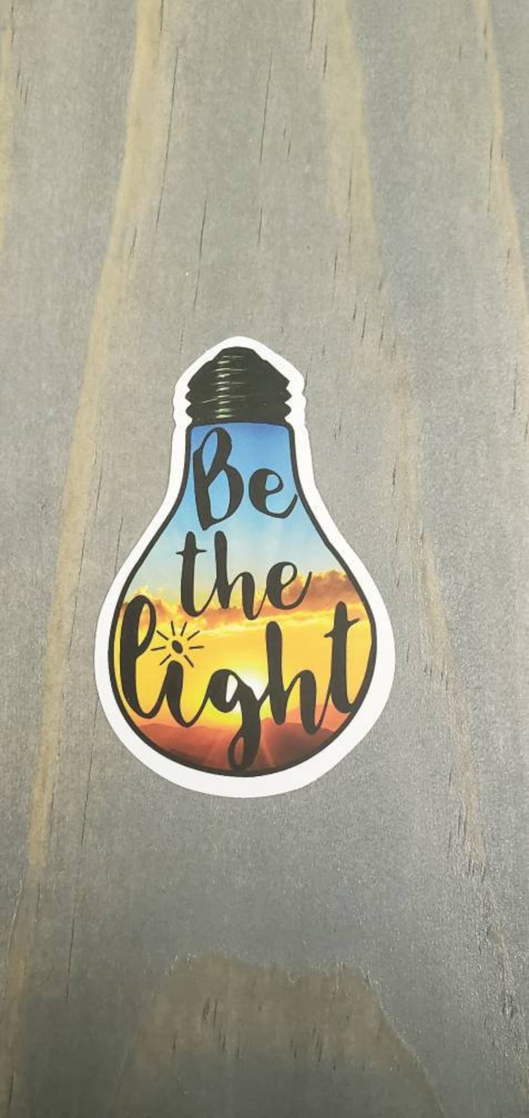 Sticker Be the Light Light Bulb Sticker Christian - Etsy