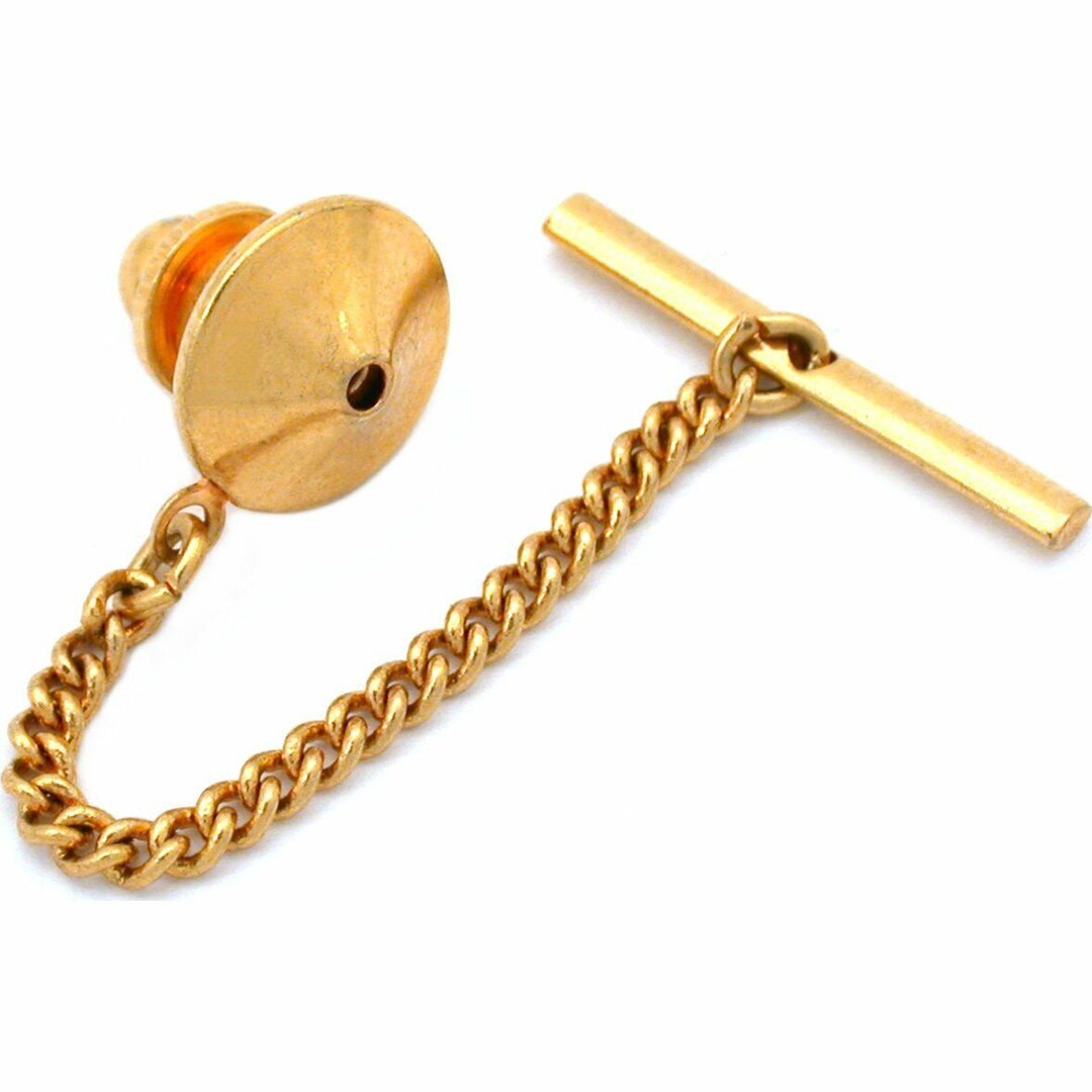 Tie Tack Clutch With Chain Gold or Silver Plated - Etsy