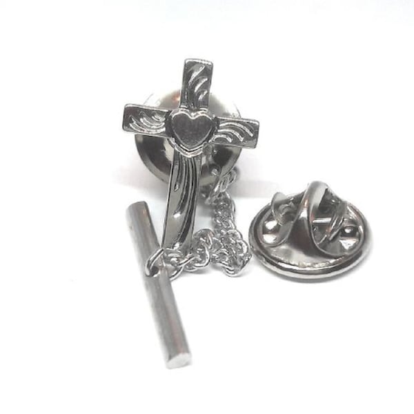 Cross Tie Pin - Etsy