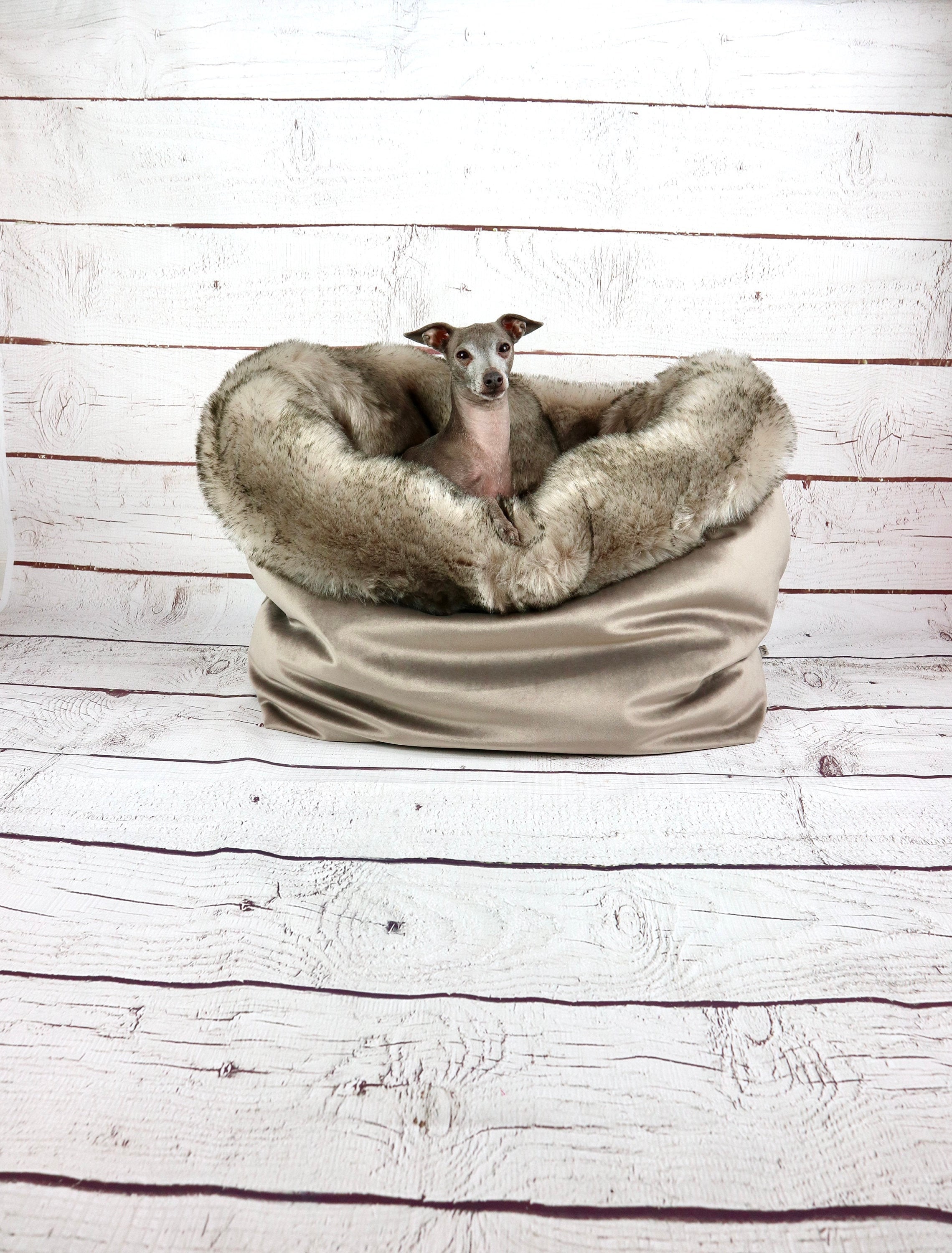 Cosy cave Cave dog Cave greyhound Dog bed luxury Dog | Etsy