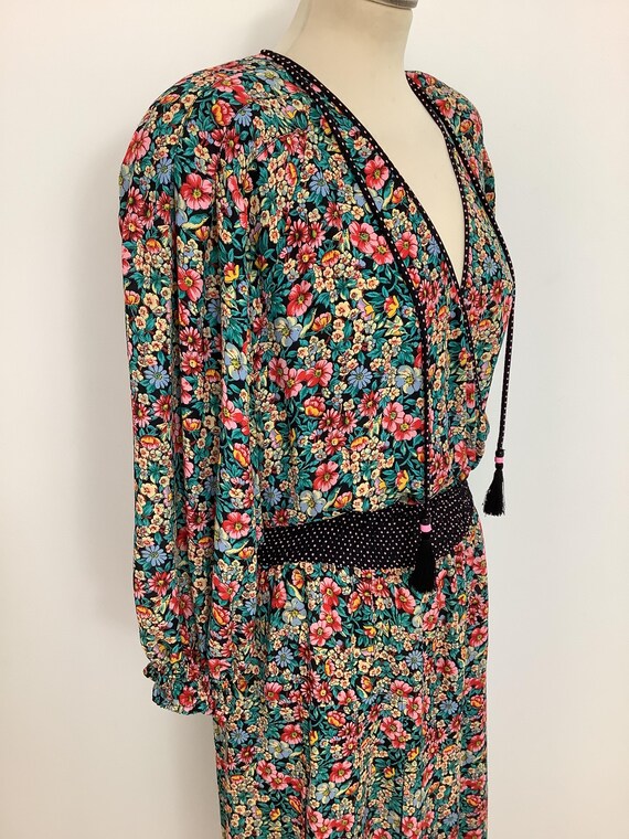 Vintage 1980s iconic Diane Freis dress ditsy floral r… - Gem