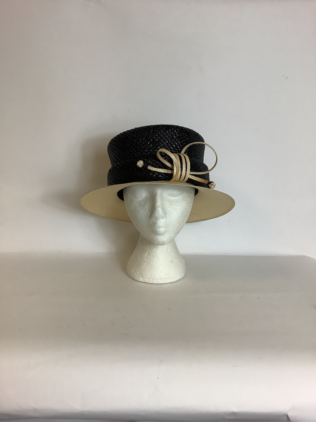 RARE Vintage 1990s Harrods Graham Smith Straw Hat Formal Summer Woven ...