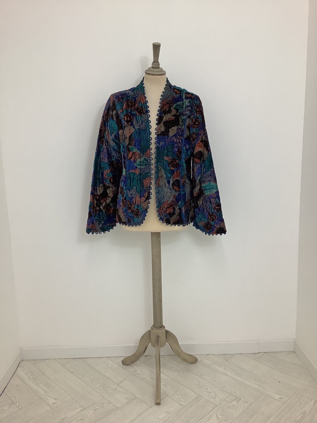 RARE Vintage 1970s Phool Jacket Floral Quilted Hippy Velvet Boho Coat ...