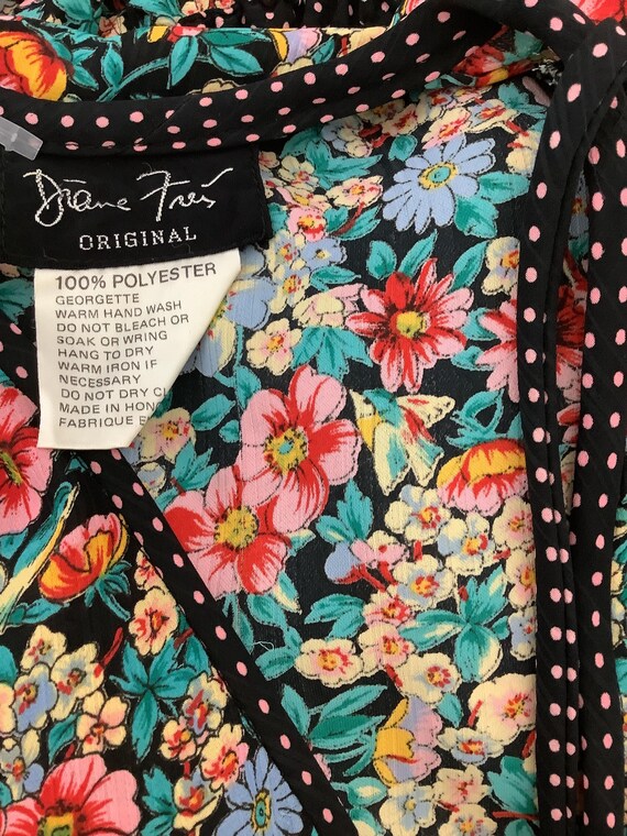 Vintage 1980s iconic Diane Freis dress ditsy floral r… - Gem