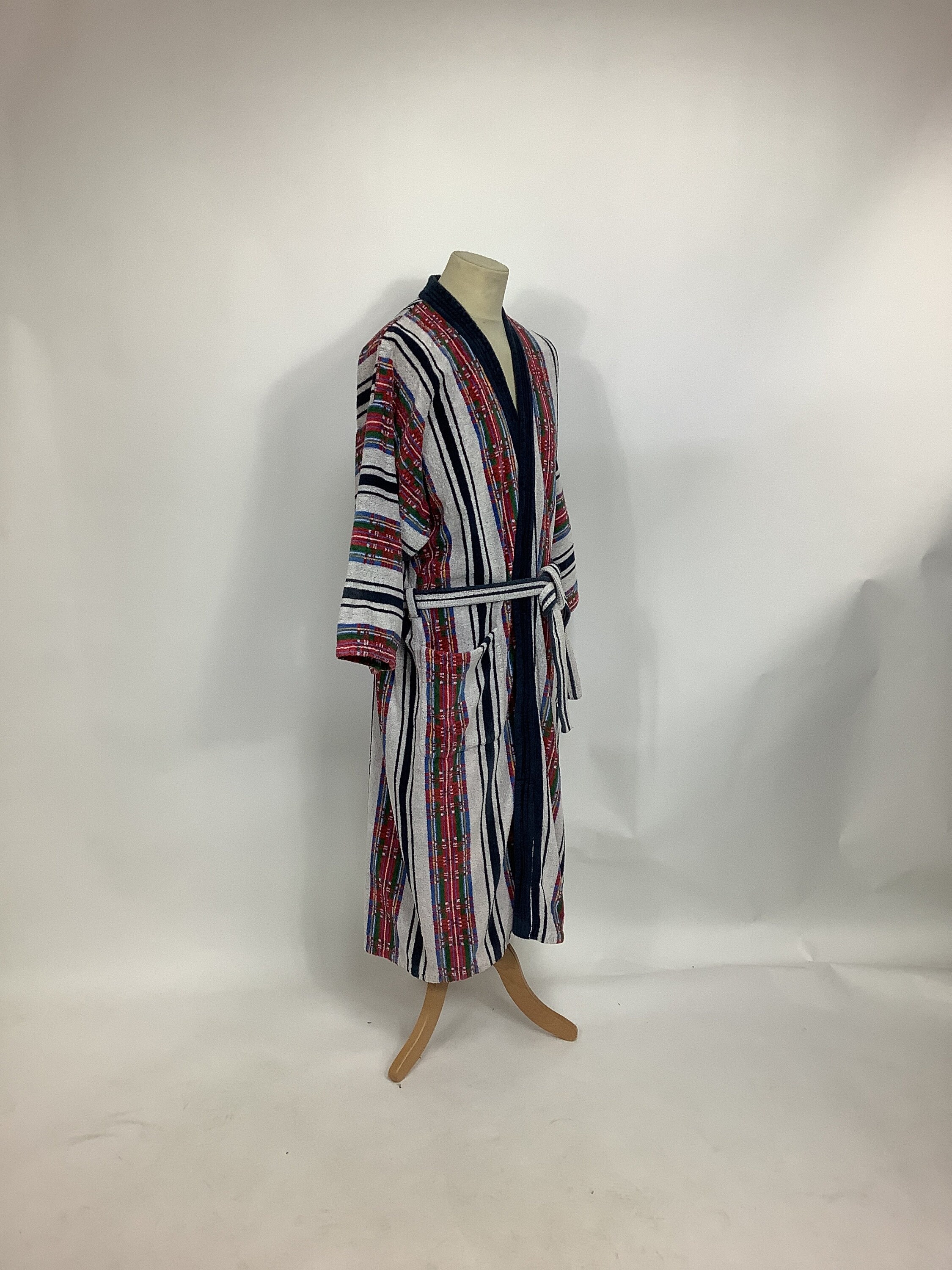 Vintage 1980s KENZO Dressing Gown Robe Striped Unisex Bathrobe - Etsy