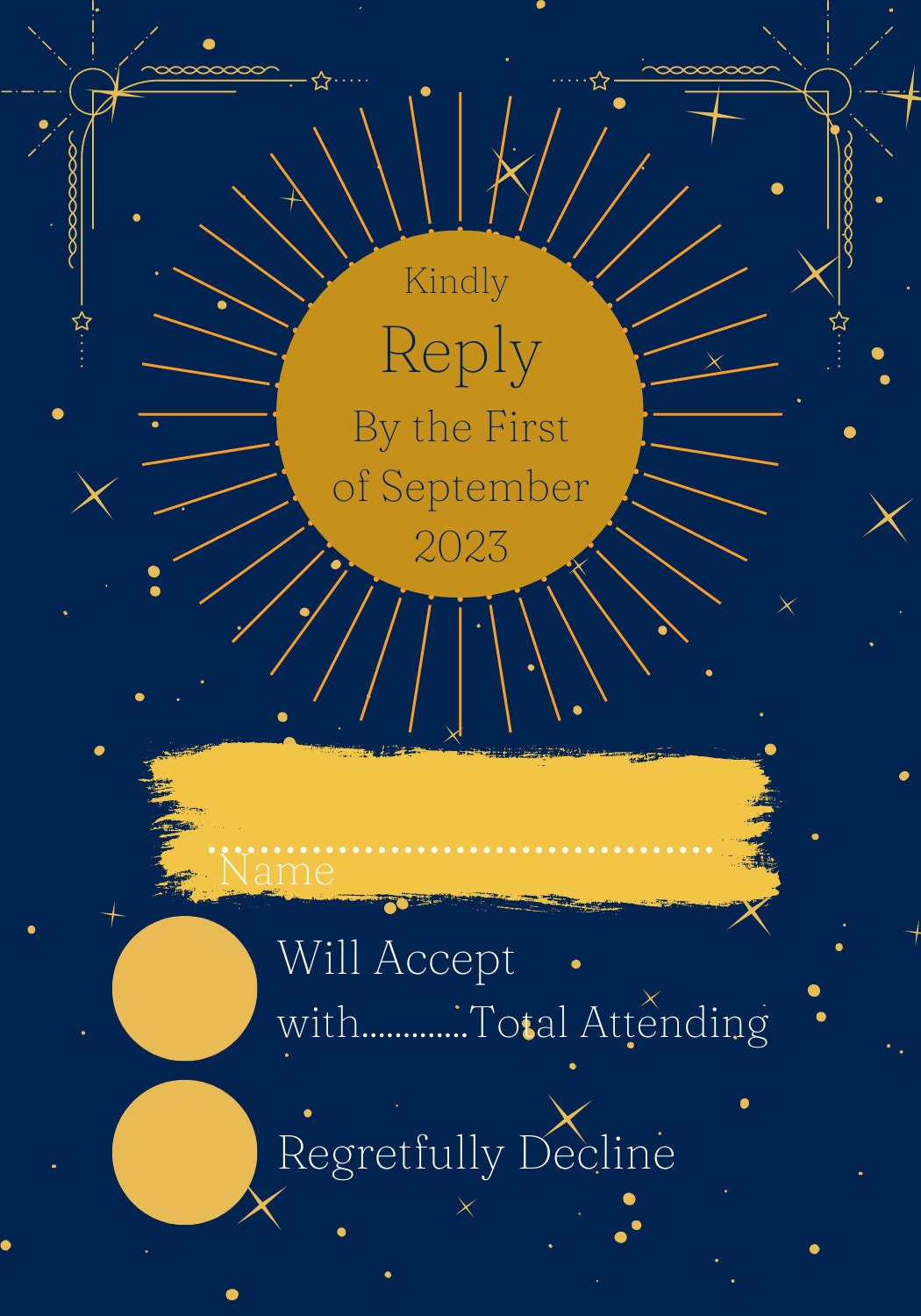 Stary Night Themed Invitation Suite | Wedding Birthday Anniversary ...