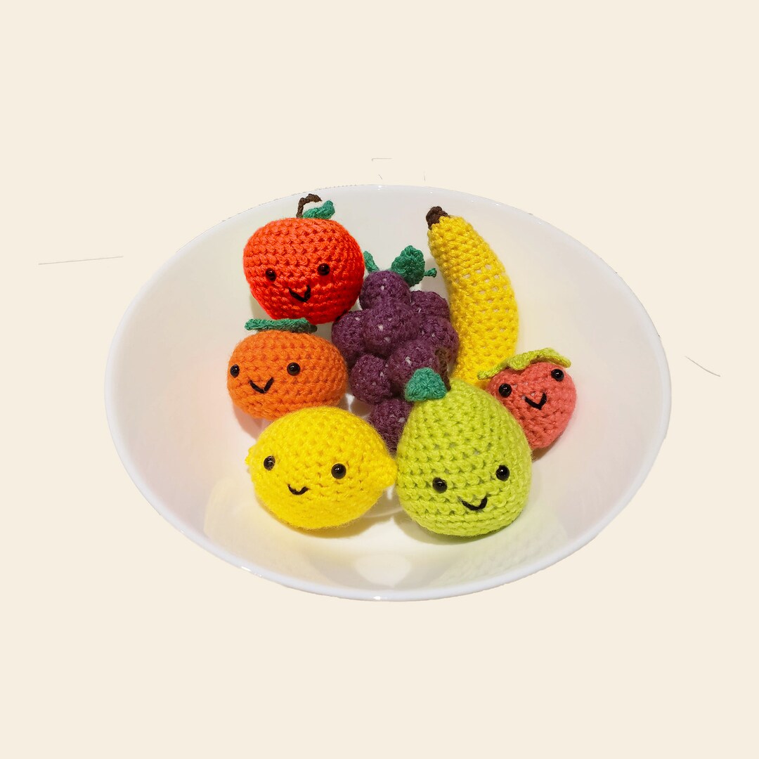 Crochet Fruits Amigurumi | Plush Toy Pet Props Decoration Nursery Gift ...