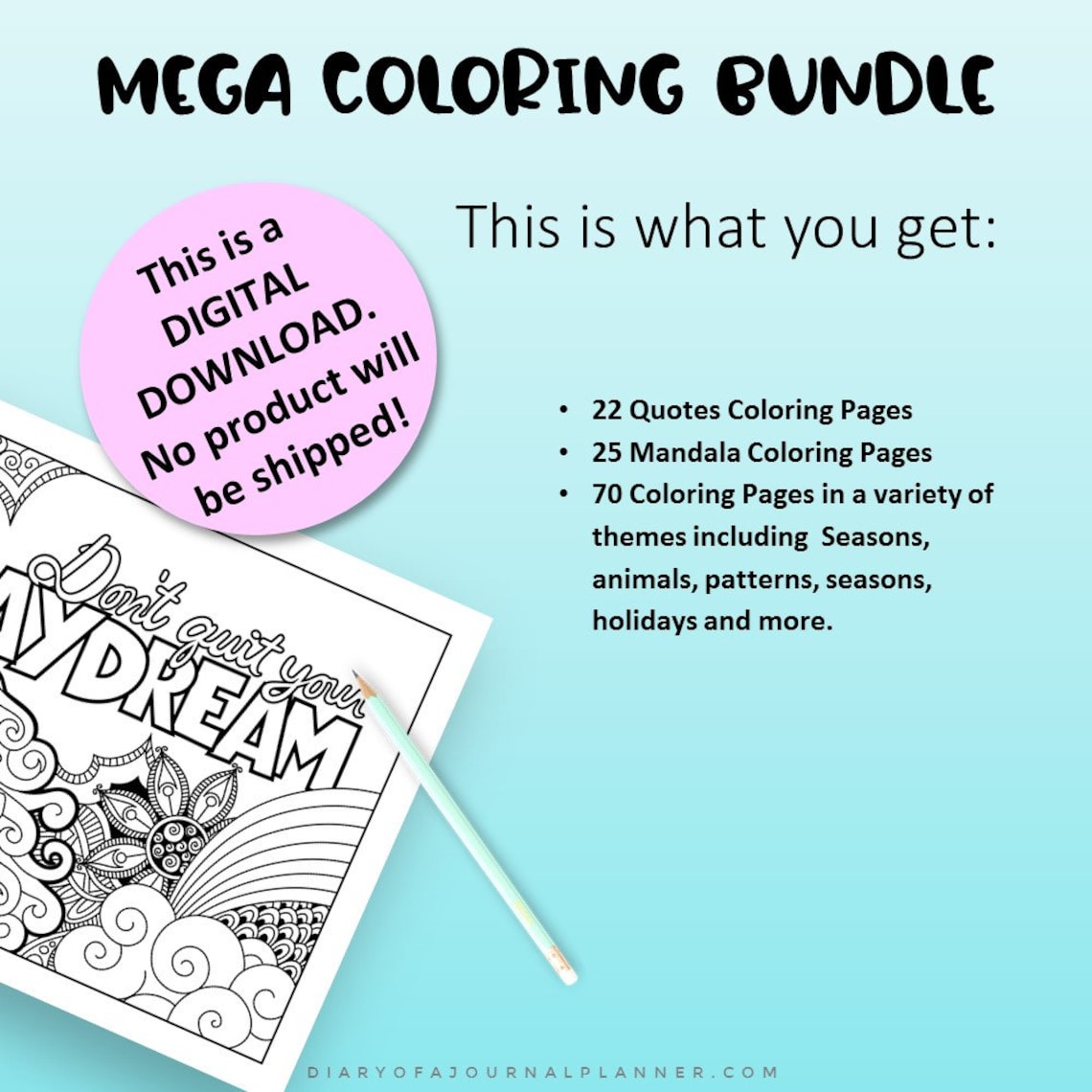 Coloring Pages Bundle, Adult Coloring Pages PDF, Digital Coloring Book ...