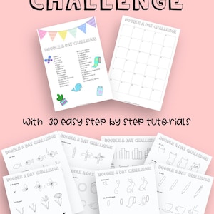 30 Day Doodle Challenge With Step by Step Tutorials, Easy Doodle ...