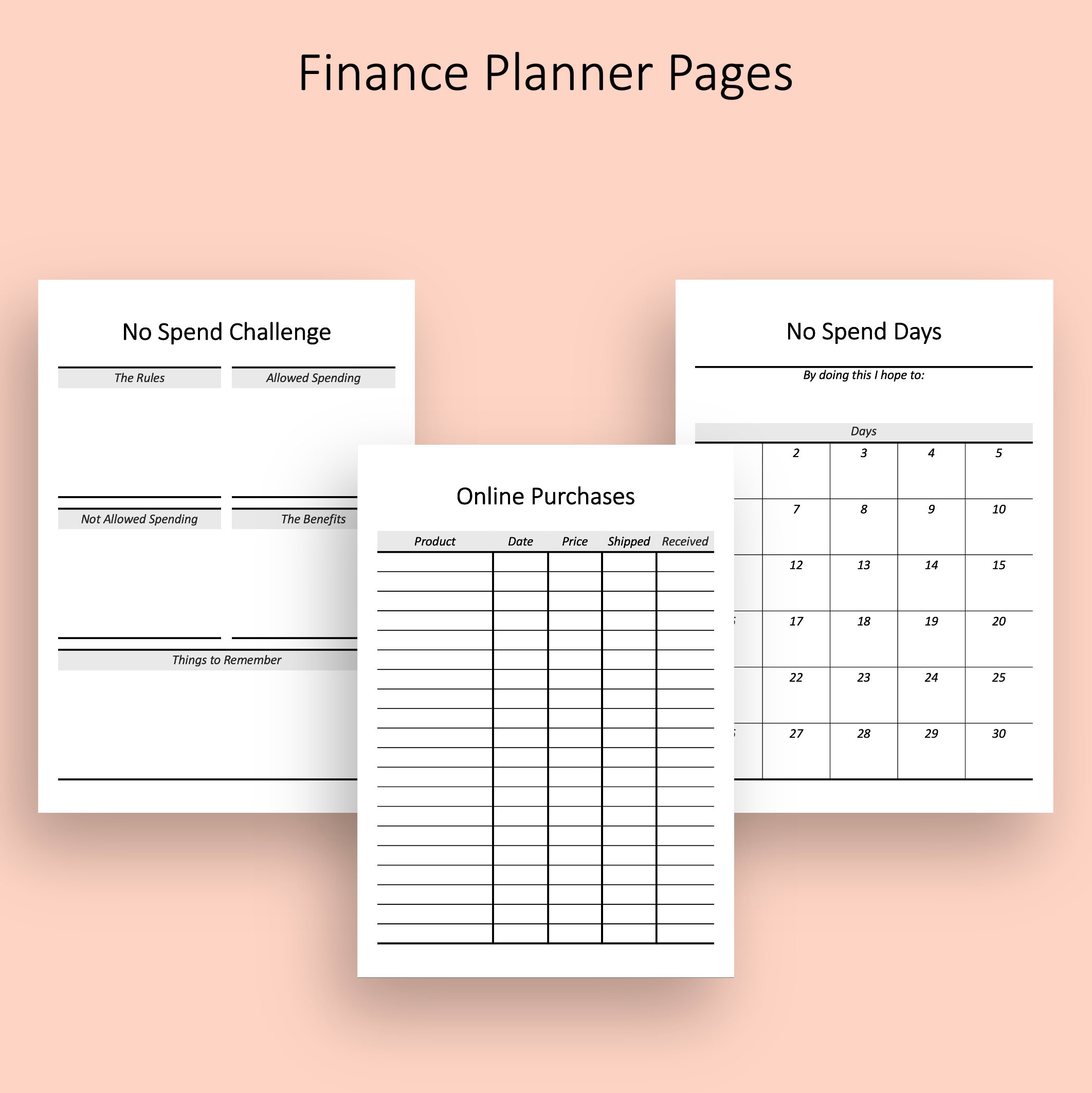 Essentials Planner Printable, Premade Bullet Journal, Simple Planner ...