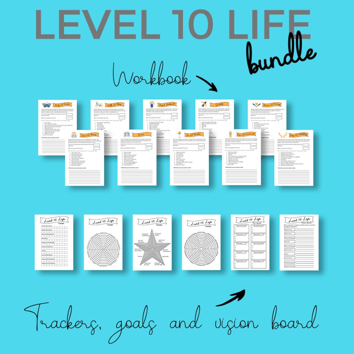 Level 10 Life Bullet Journal Printable Bundle, Miracle Morning Level 10 ...